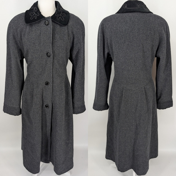 Vintage | Jackets & Coats | Vintage Mario De Pinto Gray Black Wool ...